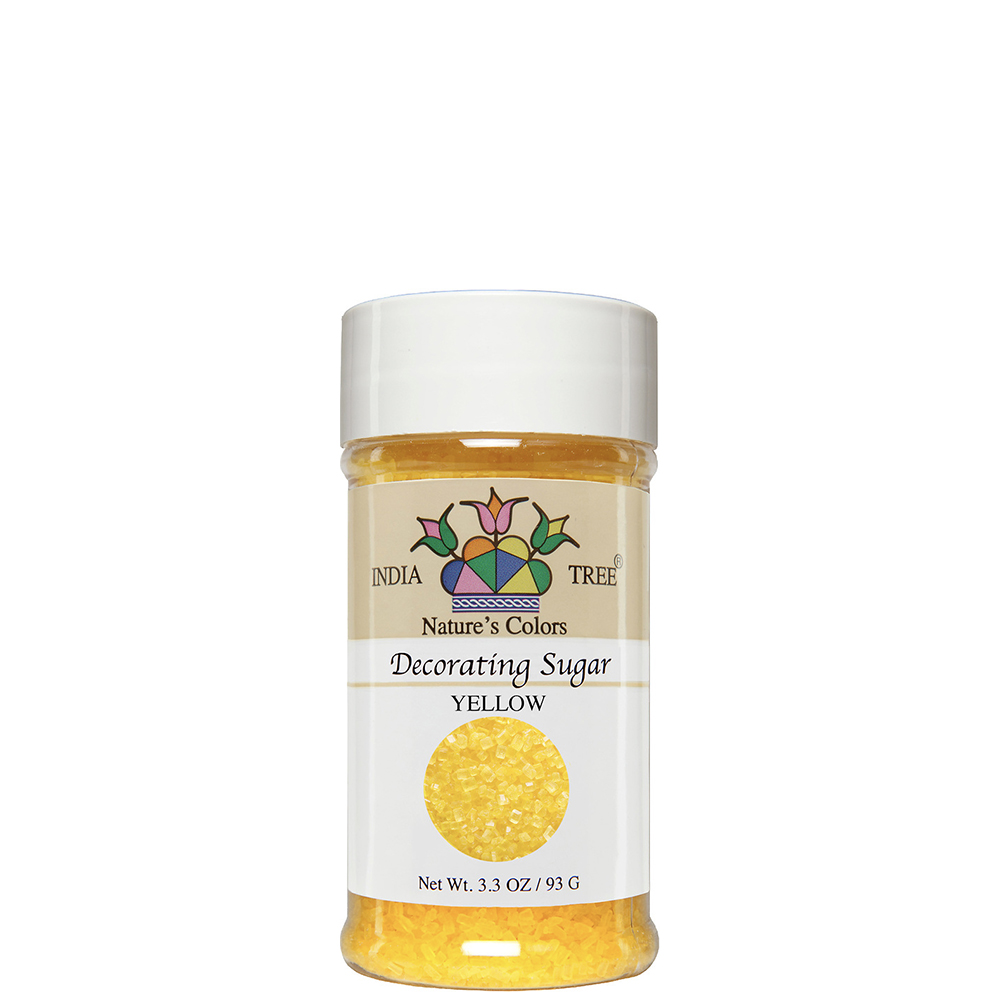 Natural Yellow Decorating Sugar – Plant-Based Color | India Tree