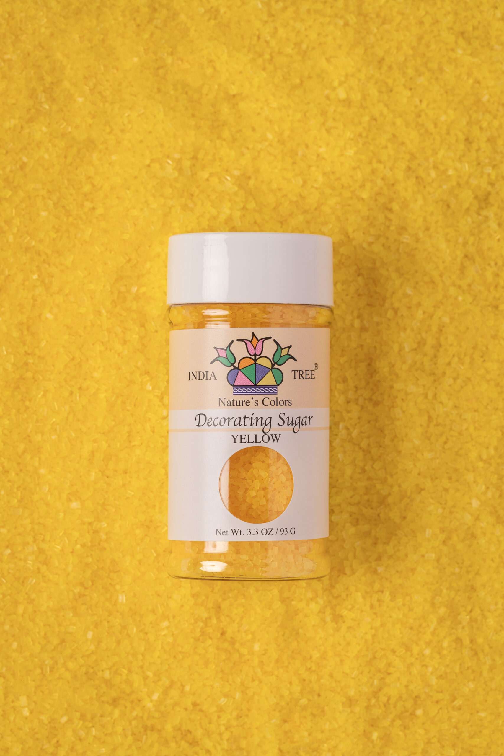 Natural Yellow Decorating Sugar – Plant-Based Color | India Tree
